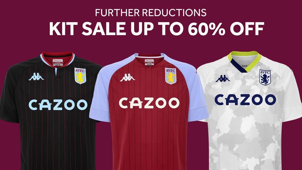 Fans can still take advantage of up to 60% off in Aston Villa's 2020/21 ...