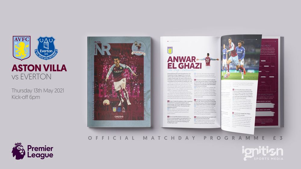 Matchday programme for Everton on sale now! | AVFC