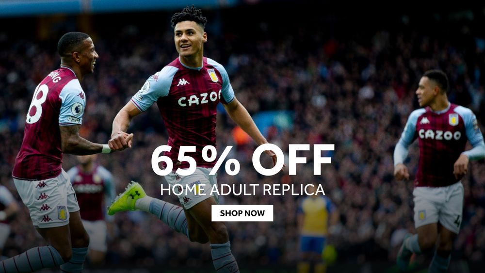Shop 65% off Aston Villa adult replica 2021/22 home shirts | AVFC